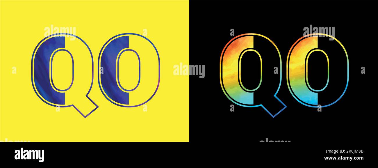 Letter QO logo design vector template. Creative modern luxurious ...