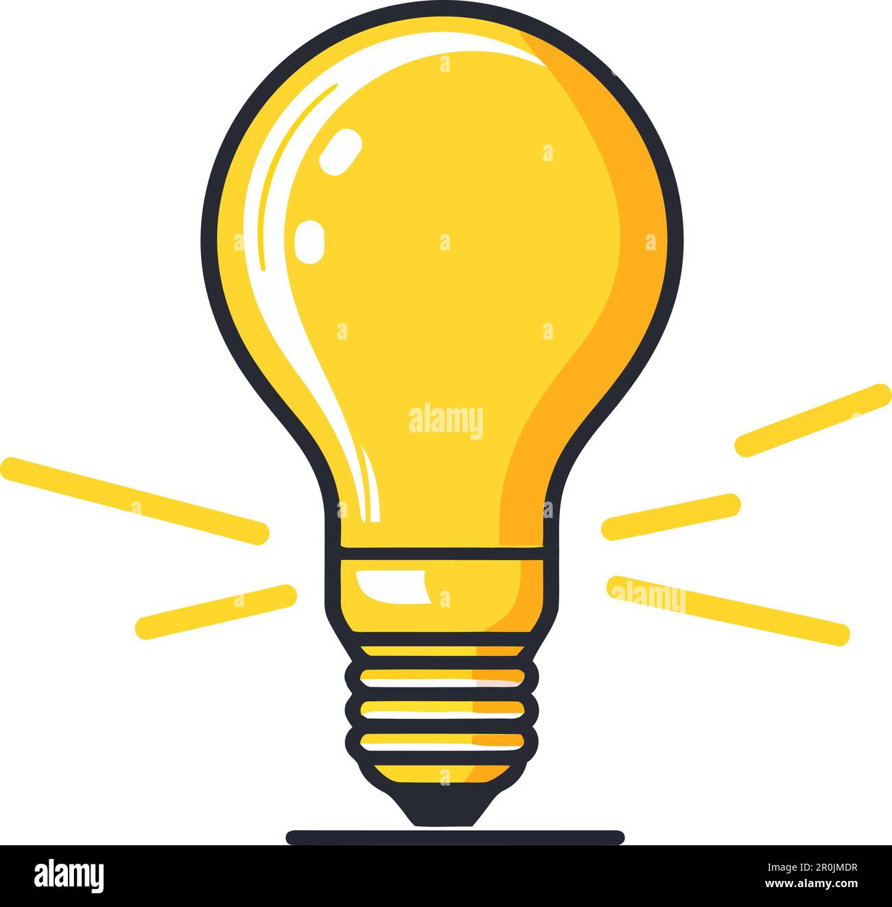 Innovative idea modern stylish icon with light bulb. Vector ...