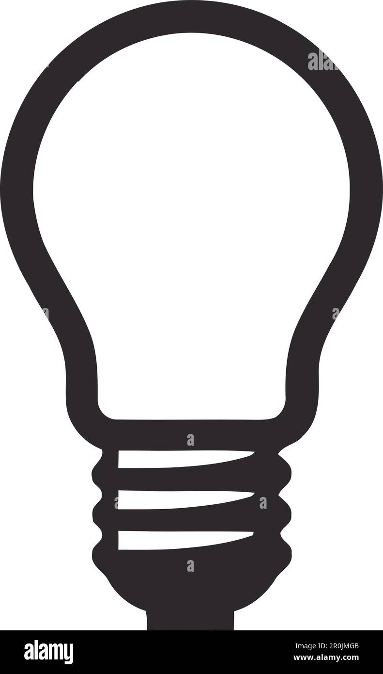 Innovative idea modern stylish icon with light bulb. Vector ...