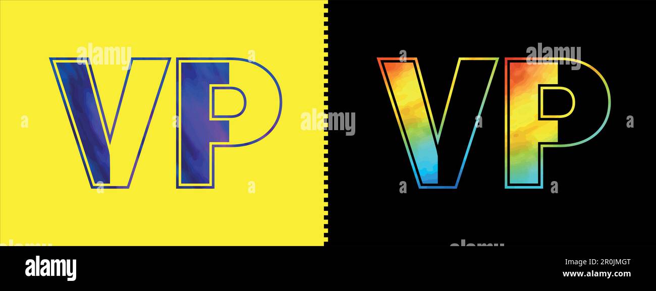 Initial letter VP logo Icon vector design template. Premium luxurious ...