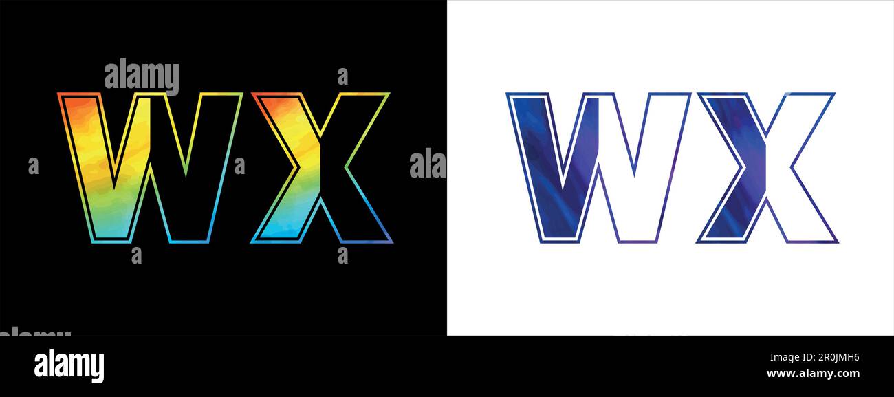 Letter WX logo design vector template. Creative modern luxurious ...