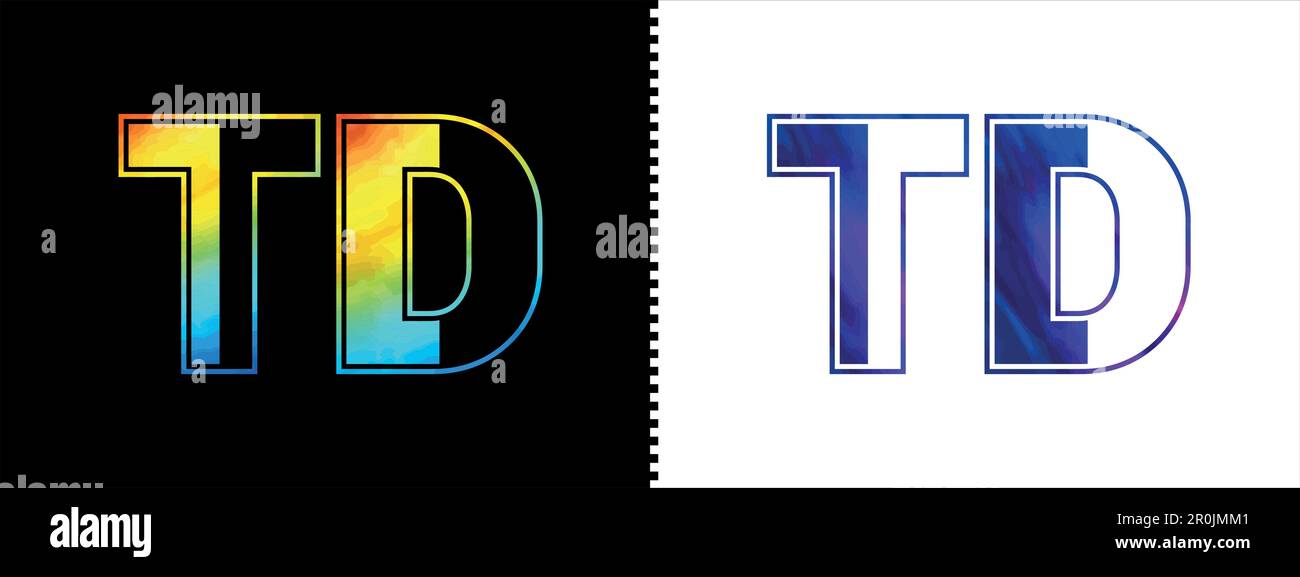Initial letter TD logo Icon vector design template. Premium luxurious ...