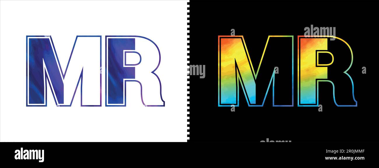 Unique MR letter logo Icon vector template. Premium stylish alphabet ...