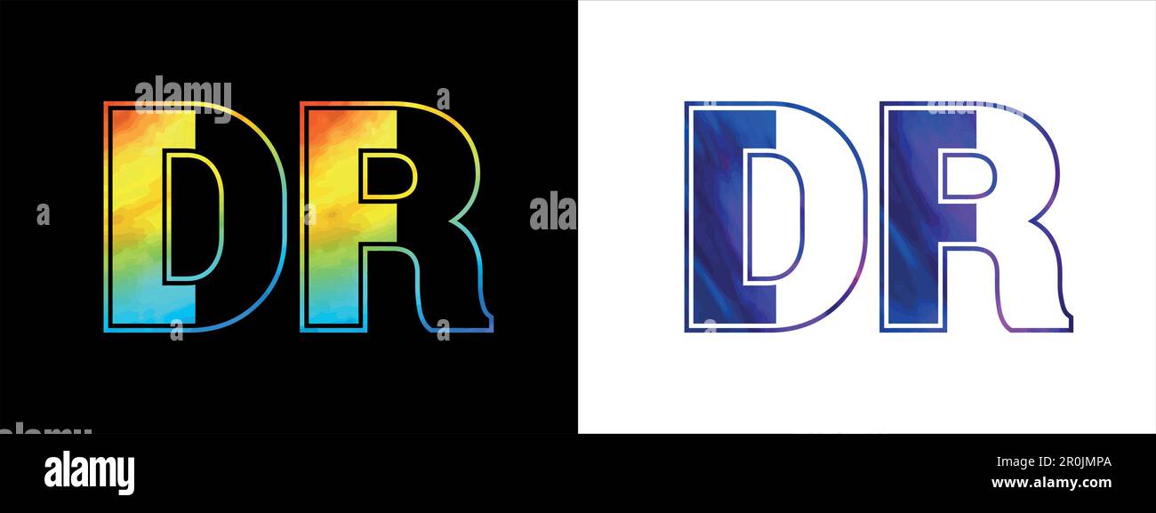 Unique DR letter logo Icon vector template. Premium stylish alphabet ...