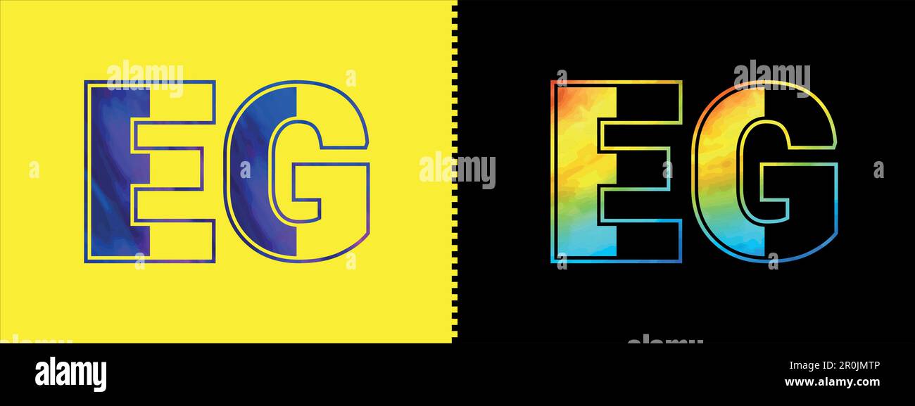 Initial letter EG logo Icon vector design template. Premium luxurious ...