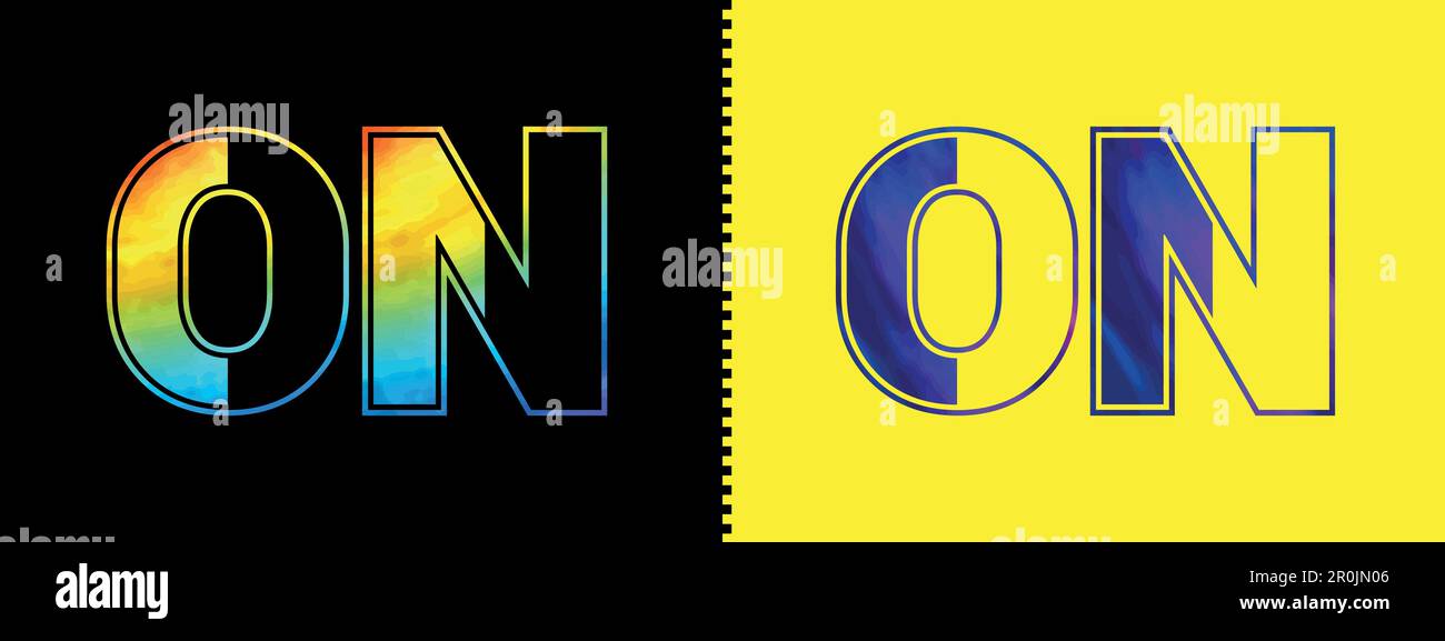 Initial letter ON logo Icon vector design template. Premium luxurious ...