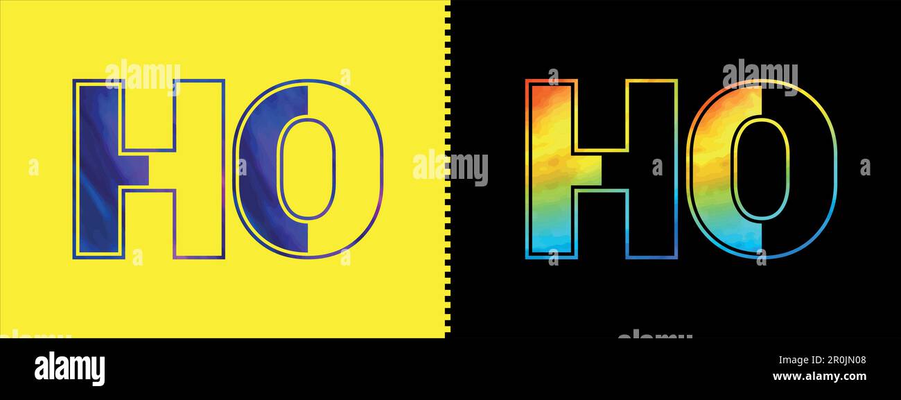 Letter HO logo design vector template. Creative modern luxurious ...
