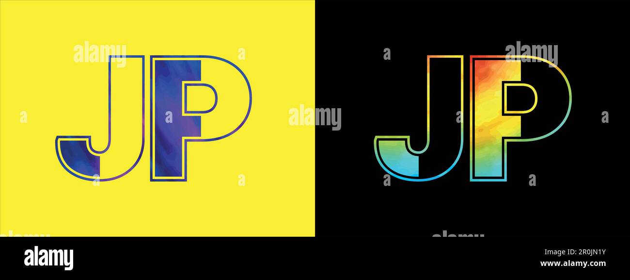 Unique JP letter logo Icon vector template. Premium stylish alphabet ...