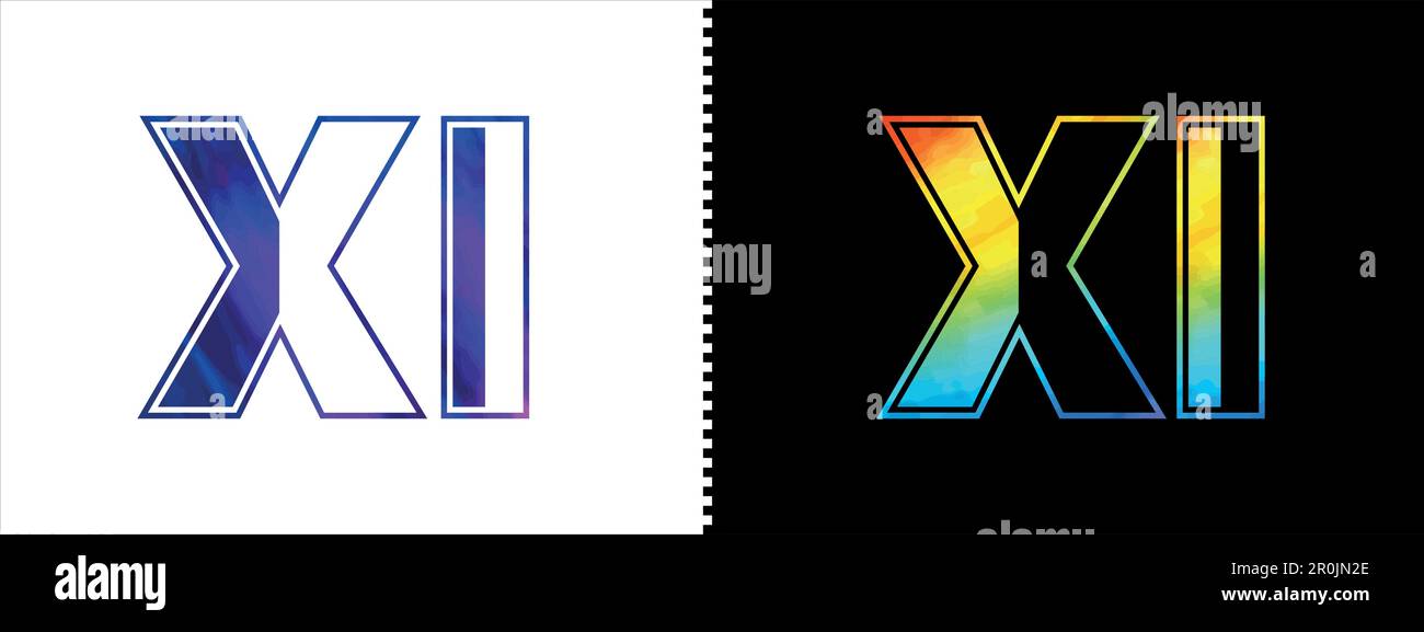 Unique XI letter logo Icon vector template. Premium stylish alphabet ...