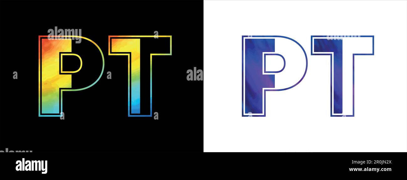 Initial letter PT logo Icon vector design template. Premium luxurious ...