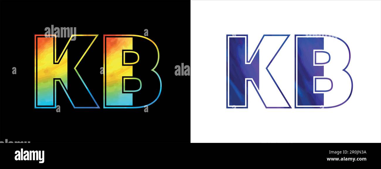 Unique KB letter logo Icon vector template. Premium stylish alphabet ...