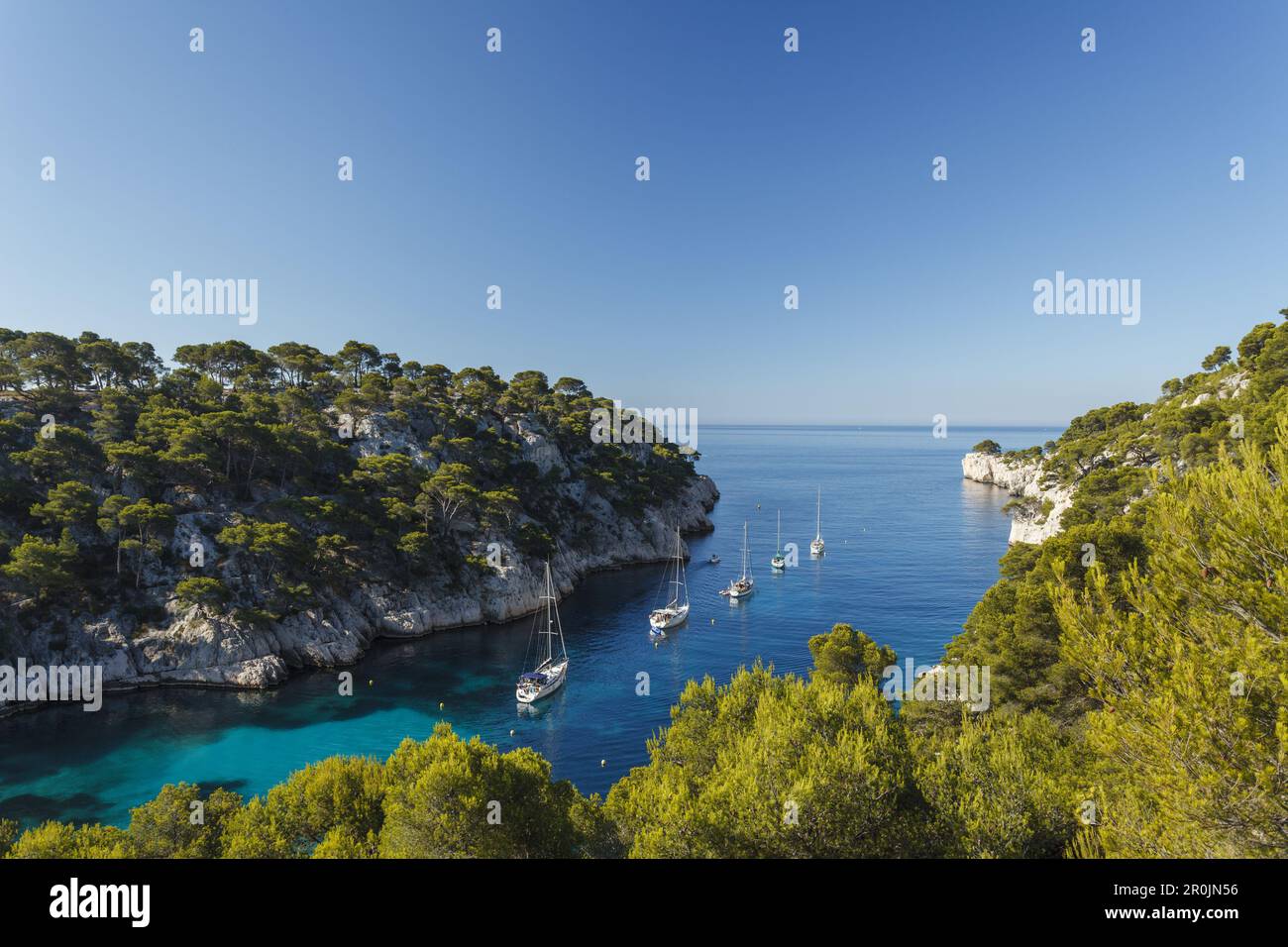 Calanque de Port-Pin, les Calanques, near Marseille, Cote d Azur ...