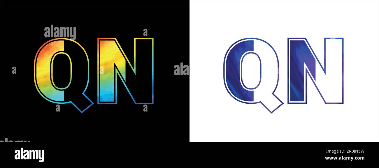 Initial letter QN logo Icon vector design template. Premium luxurious ...