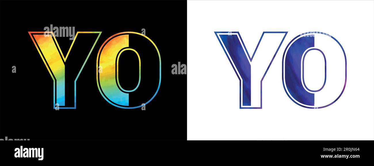 Unique YO letter logo Icon vector template. Premium stylish alphabet ...