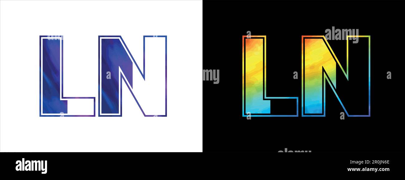 Initial letter LN logo Icon vector design template. Premium luxurious ...