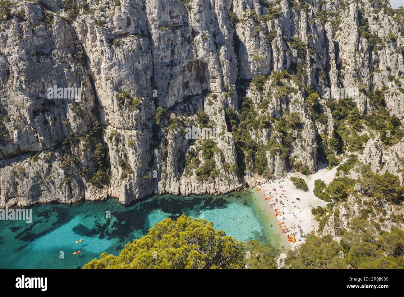 beach of the Calanque d En-Vau, les Calanques, near Marseille, Cote d ...