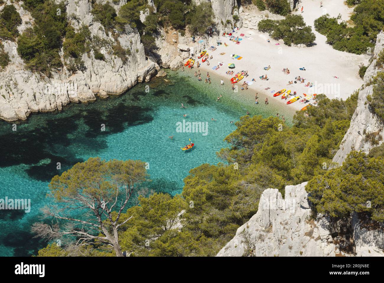 beach of the Calanque d En-Vau, les Calanques, near Marseille, Cote d ...