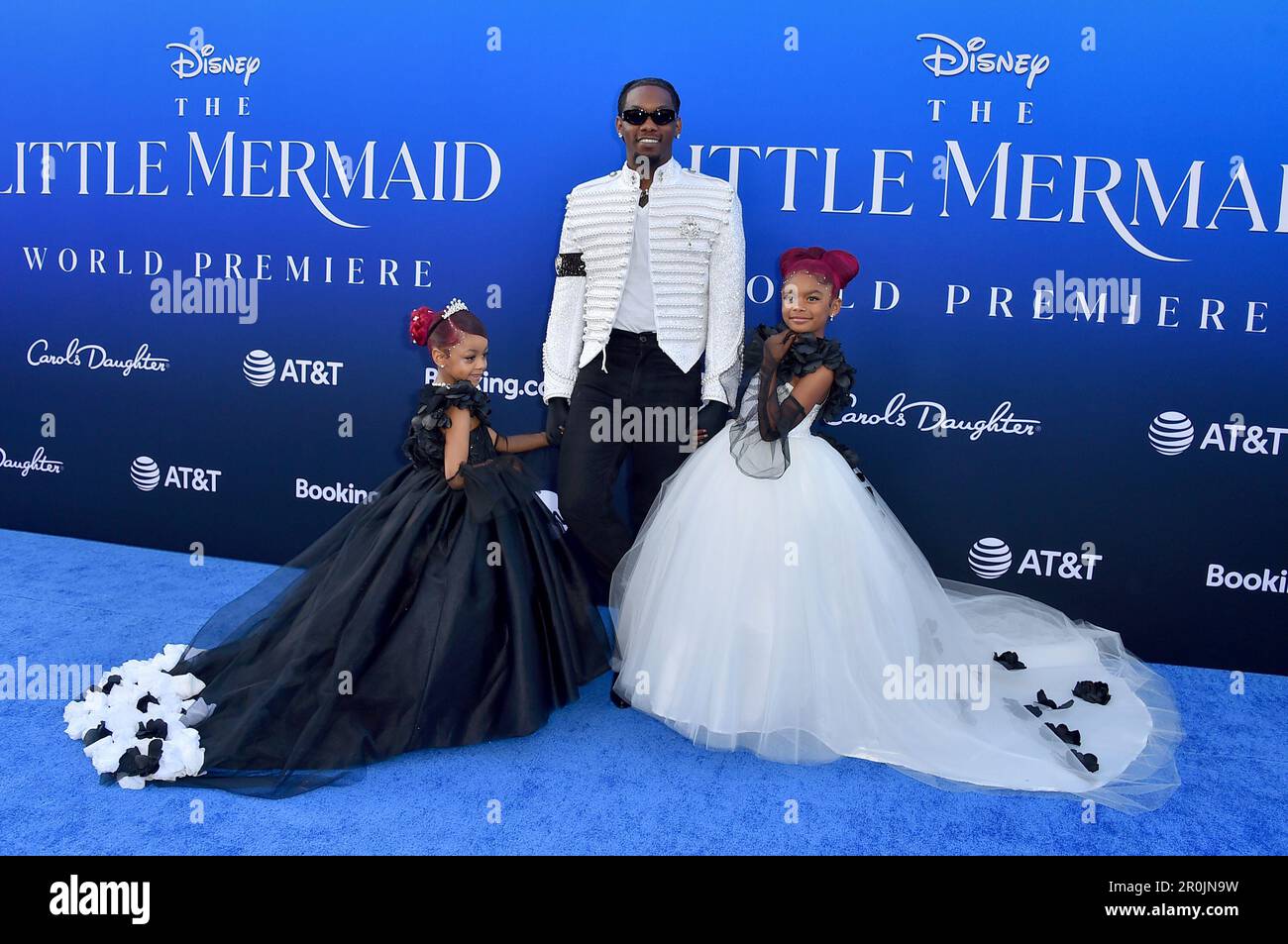 Offset, center, and daughters Kulture Kiari Cephus, left, and Kalea ...