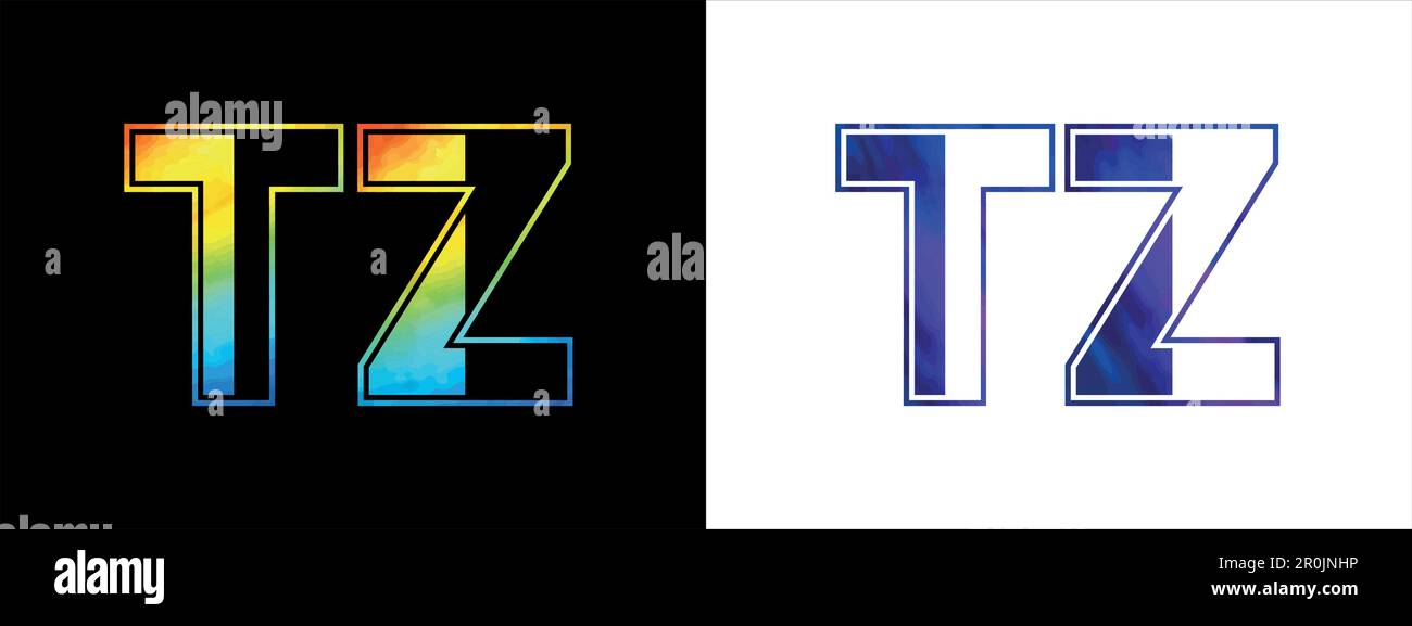 Letter TZ logo design vector template. Creative modern luxurious ...