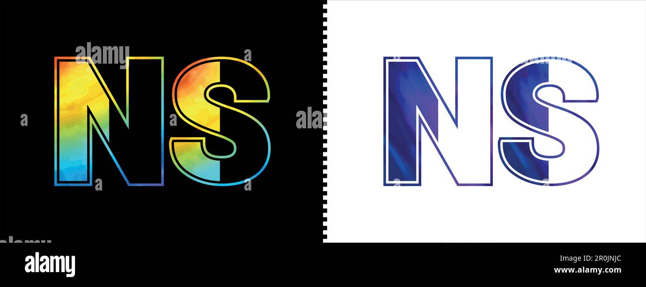Unique NS letter logo Icon vector template. Premium stylish alphabet ...