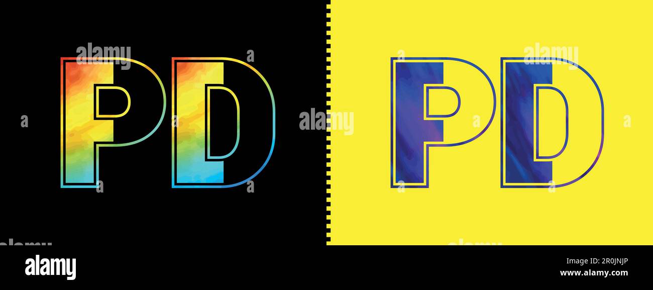 Initial letter PD logo Icon vector design template. Premium luxurious ...