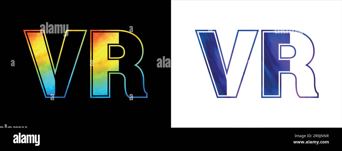 Unique VR letter logo Icon vector template. Premium stylish alphabet ...