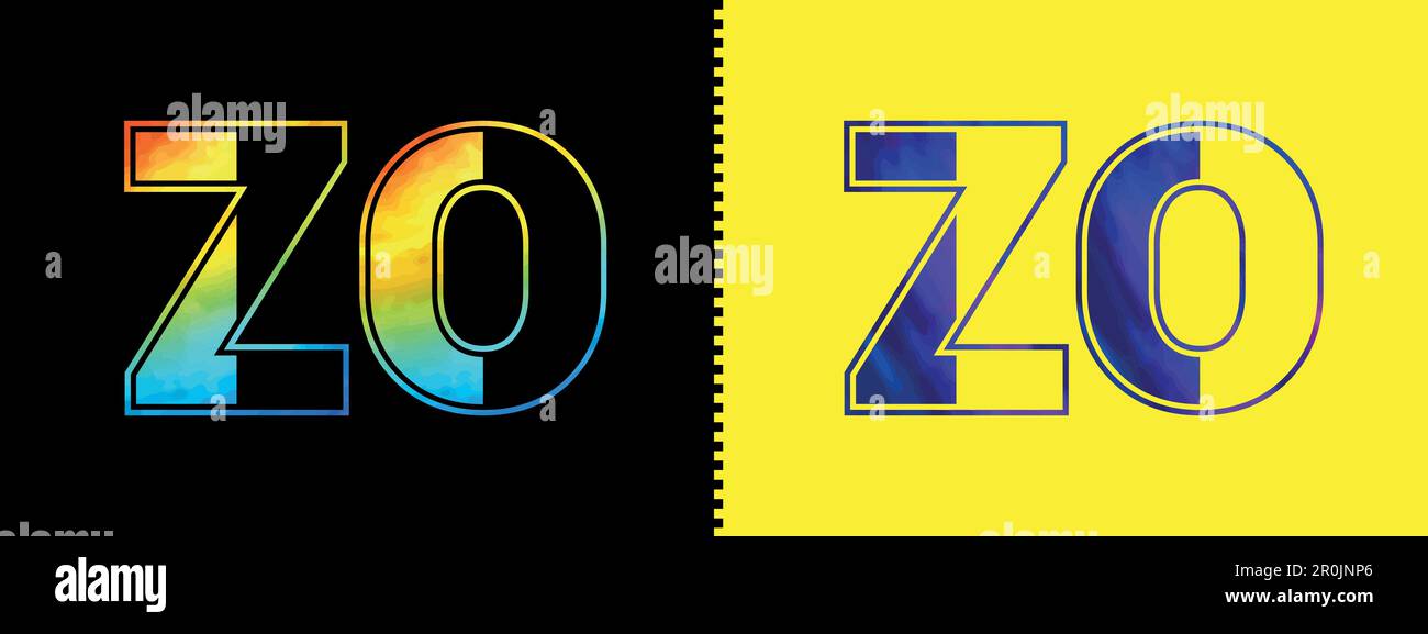 Unique ZO letter logo Icon vector template. Premium stylish alphabet ...