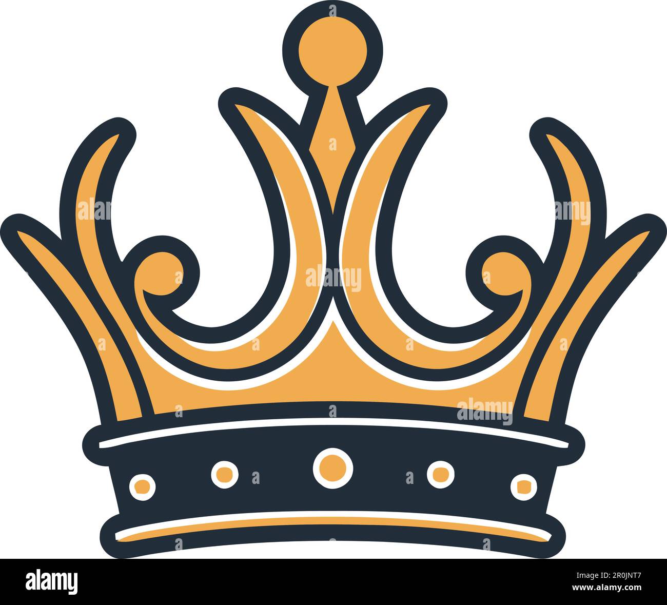 Crown logo, icon. Vector illustration isolated on white background ...