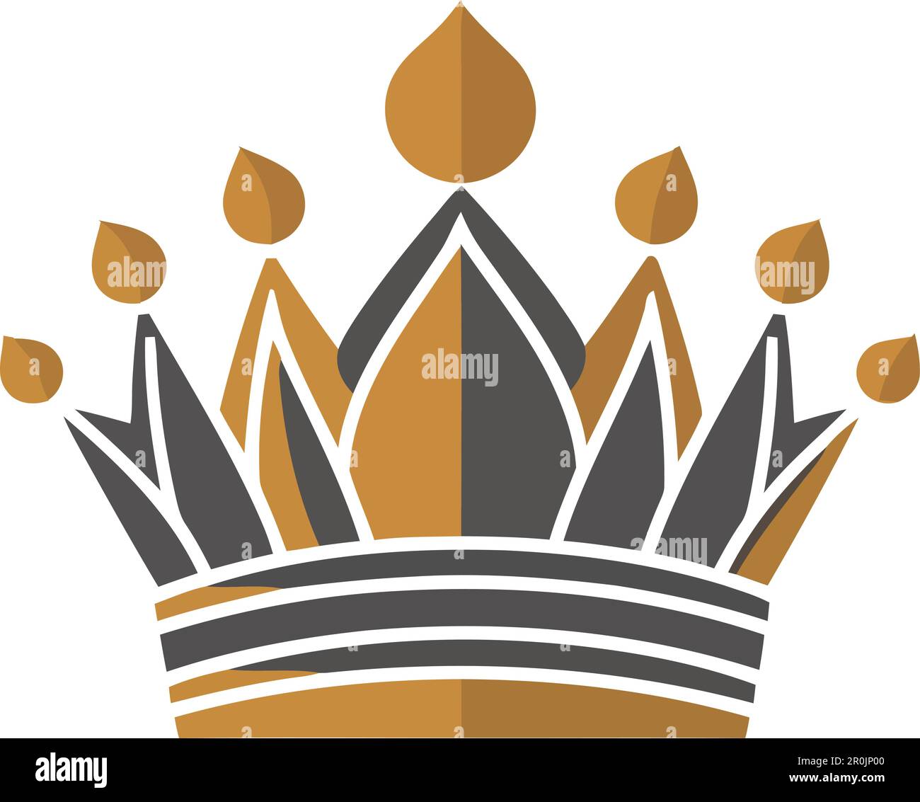 Crown logo, icon. Vector illustration isolated on white background ...
