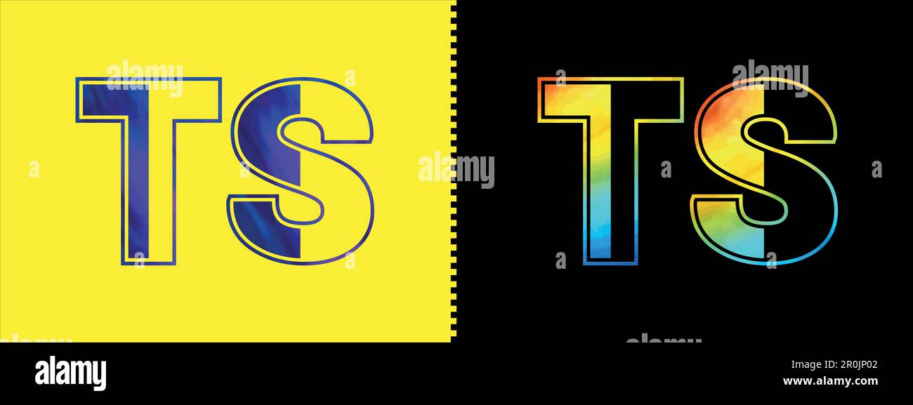 Unique TS letter logo Icon vector template. Premium stylish alphabet logo design for corporate ...