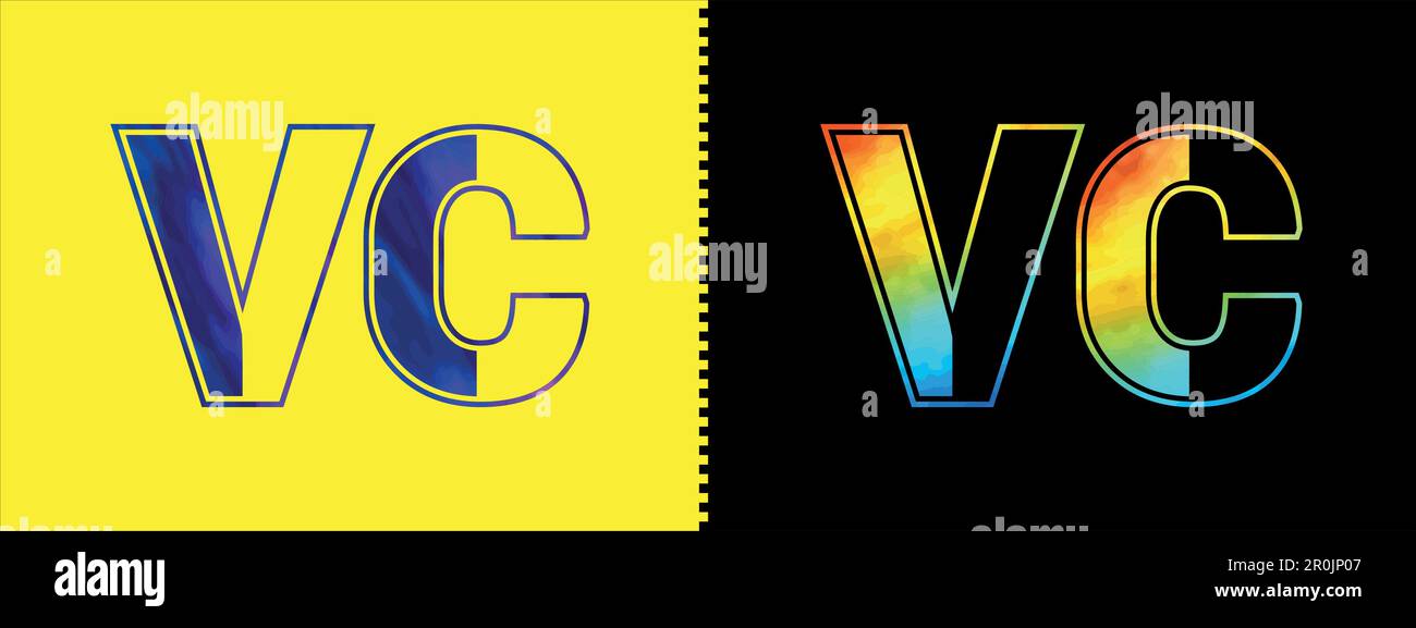 Letter VC logo design vector template. Creative modern luxurious ...