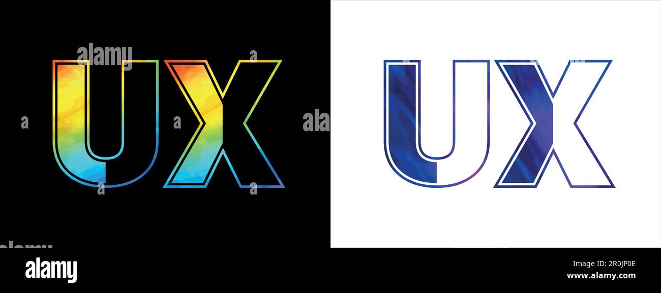 Letter ux logo hi-res stock photography and images - Alamy