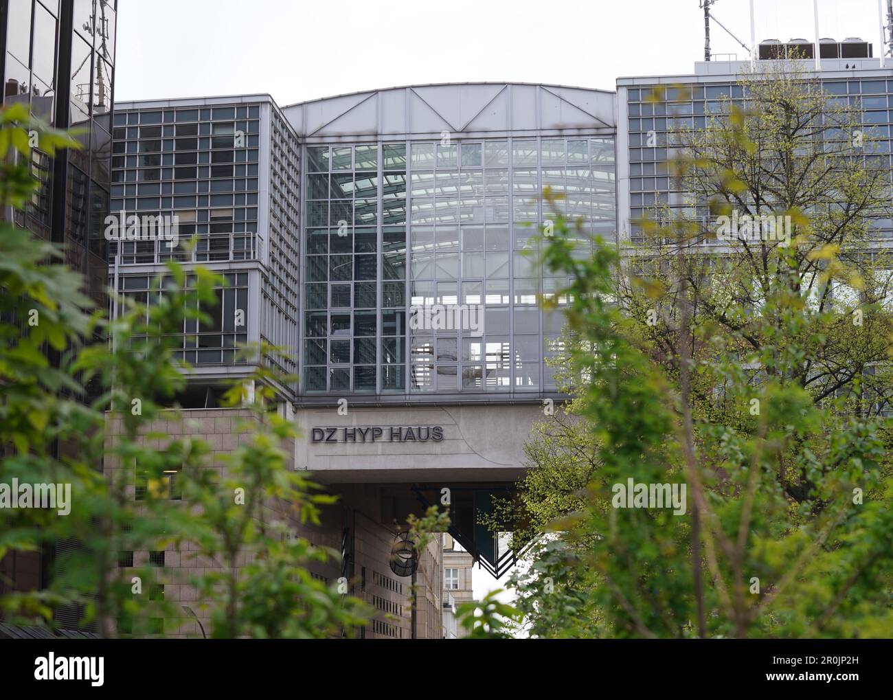 PRODUCTION - 04 May 2023, Hamburg: View of the "DZ Hyp Haus" sign at DZ ...