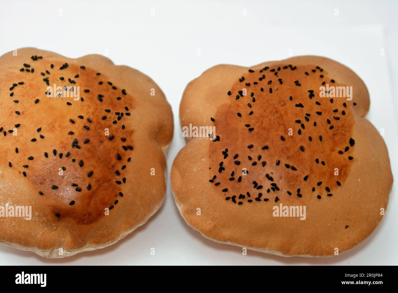 Egyptian Mahlab bread, puff thin, crispy and delicious with black seed ...