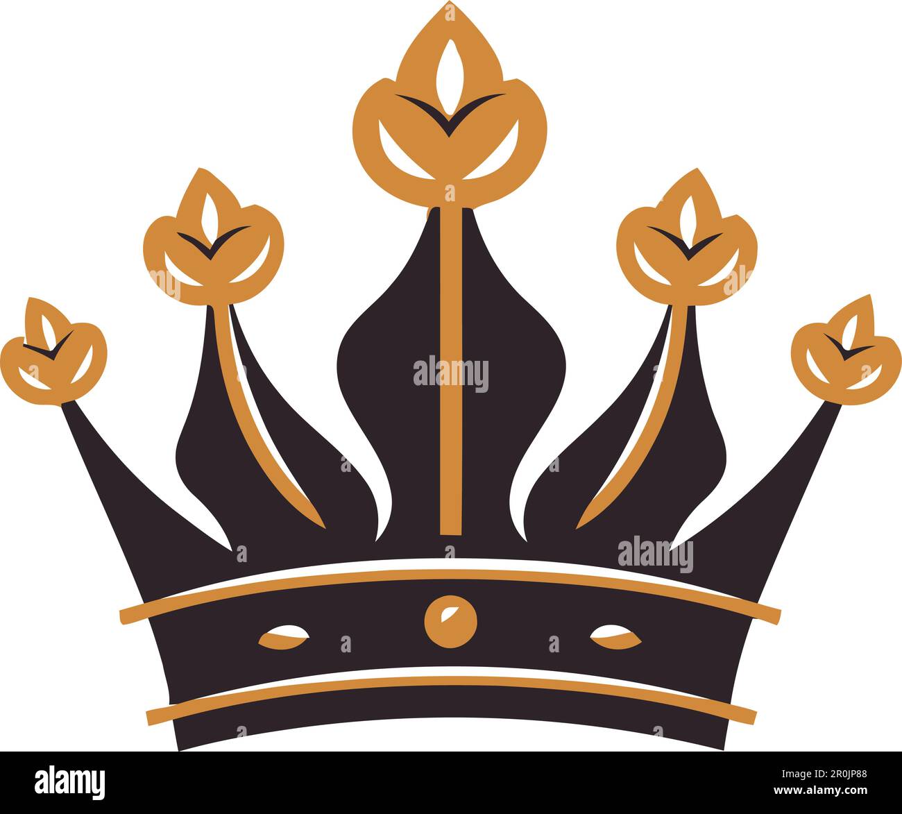 Crown logo, icon. Vector illustration isolated on white background ...