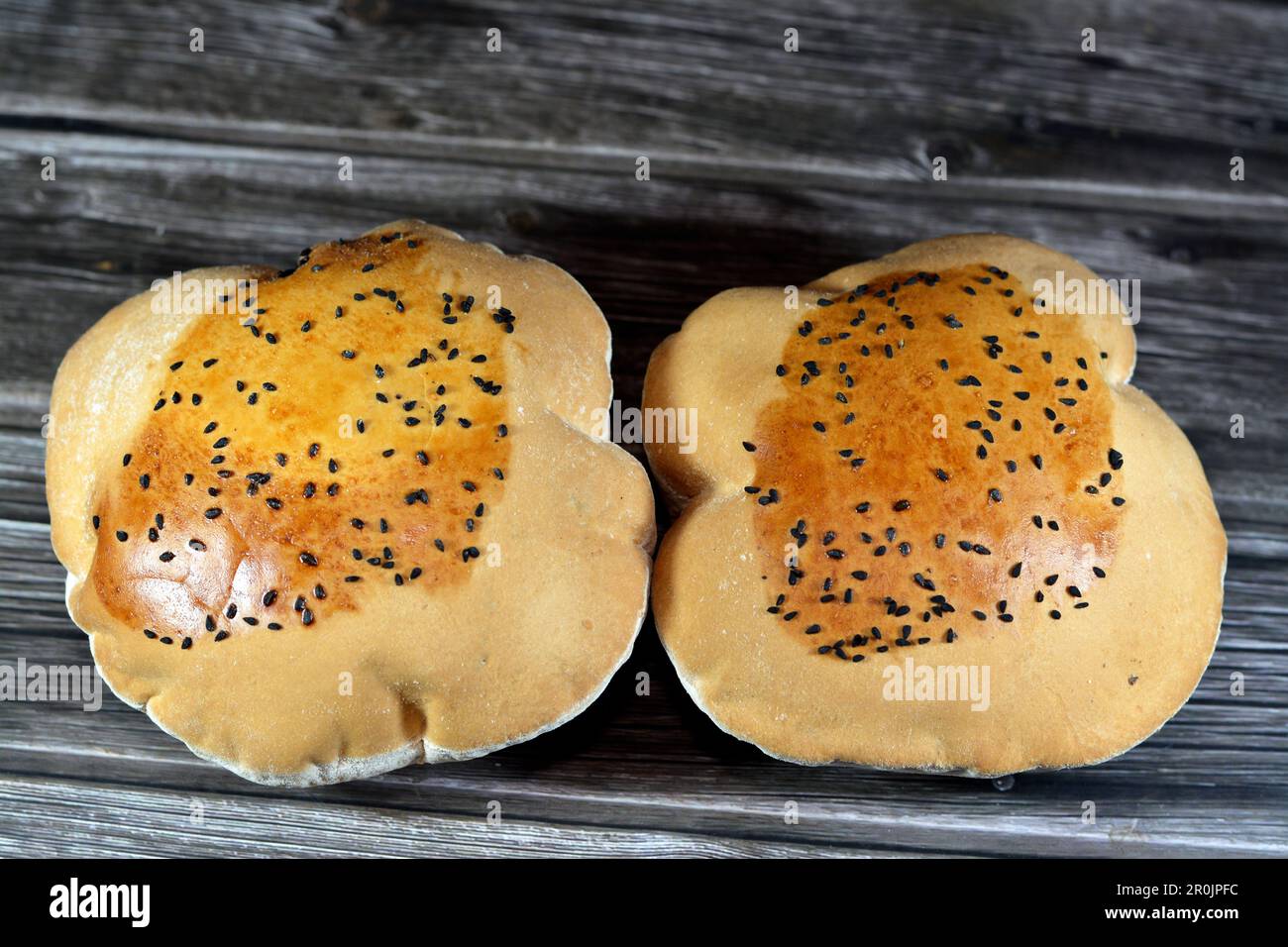 Egyptian Mahlab bread, puff thin, crispy and delicious with black seed ...