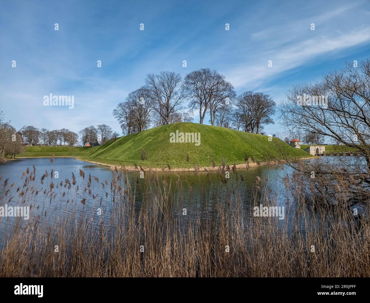Kastelet, pentagonal start fort in Copenhagen with restored moat ...