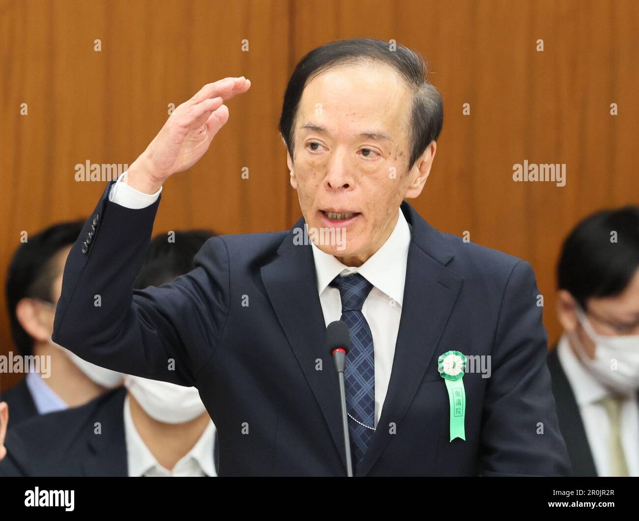 Tokyo, Japan. 9th May, 2023. Bank of Japan Governor Kazuo Ueda answers ...