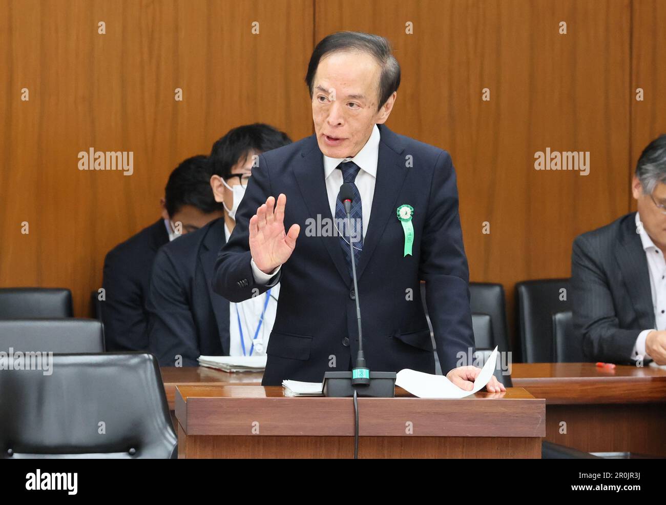 Tokyo, Japan. 9th May, 2023. Bank of Japan Governor Kazuo Ueda answers ...
