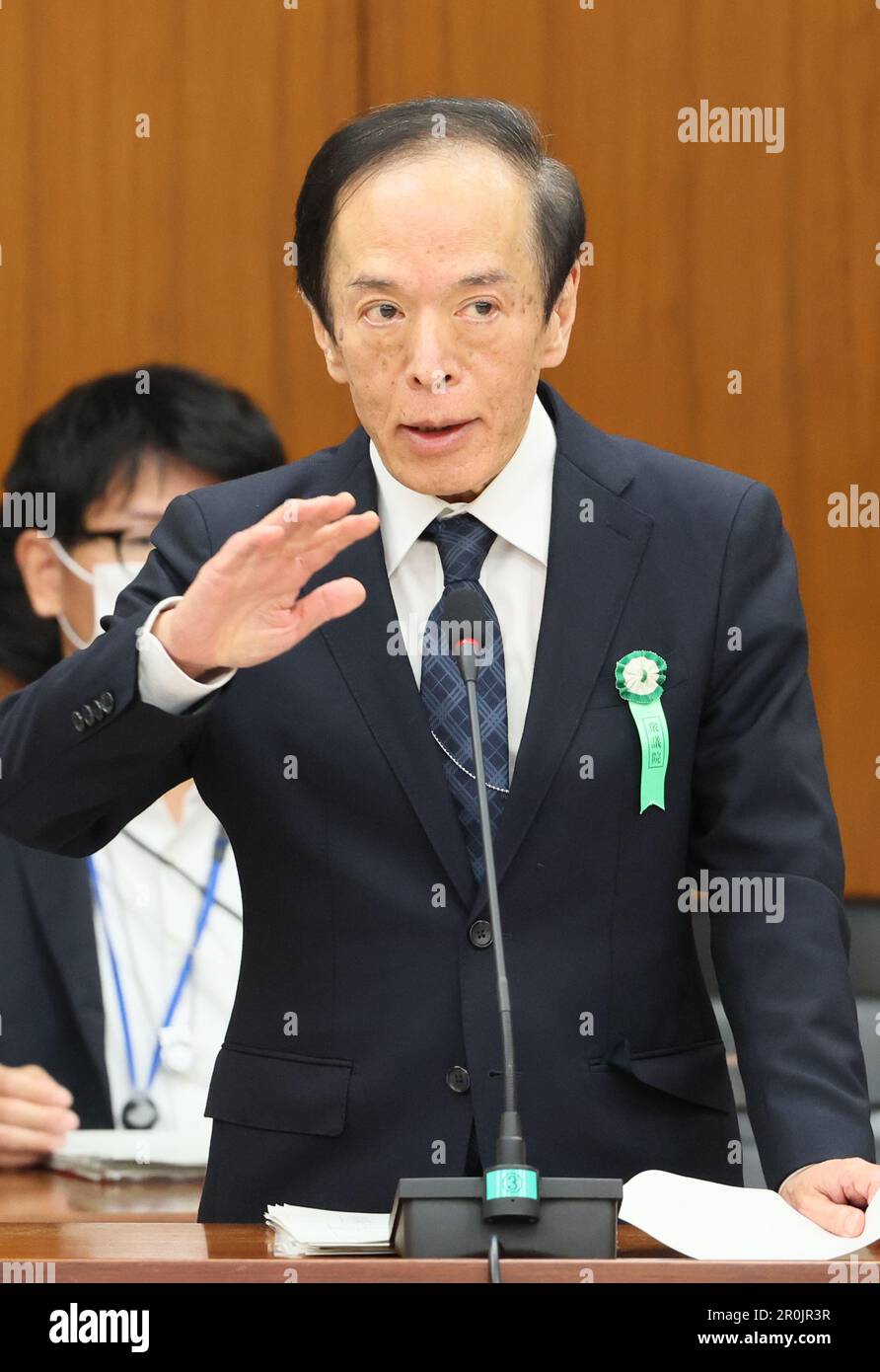 Tokyo, Japan. 9th May, 2023. Bank of Japan Governor Kazuo Ueda answers ...