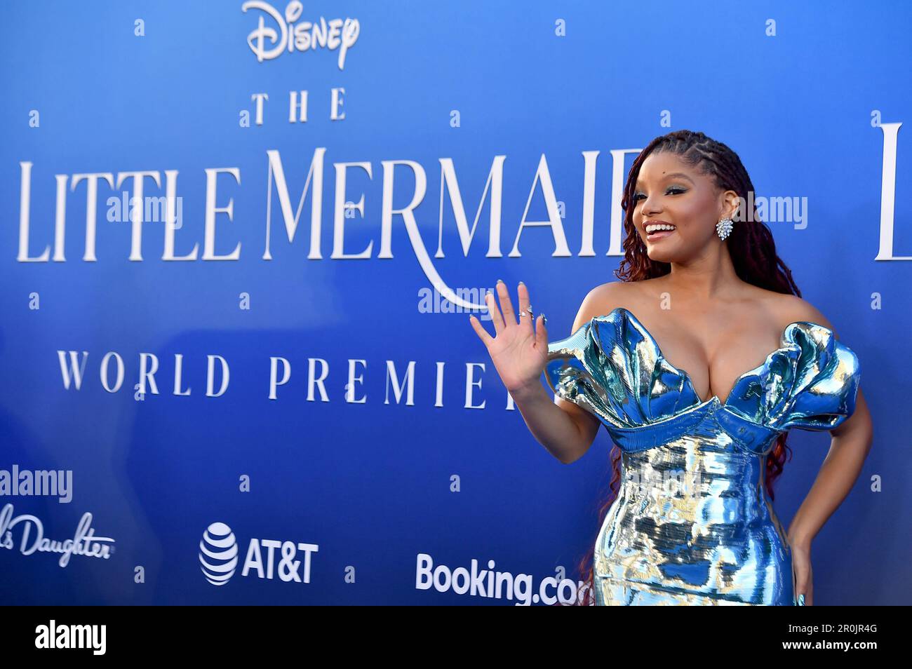 Halle Bailey arrives at the world premiere of "The Little Mermaid" on ...