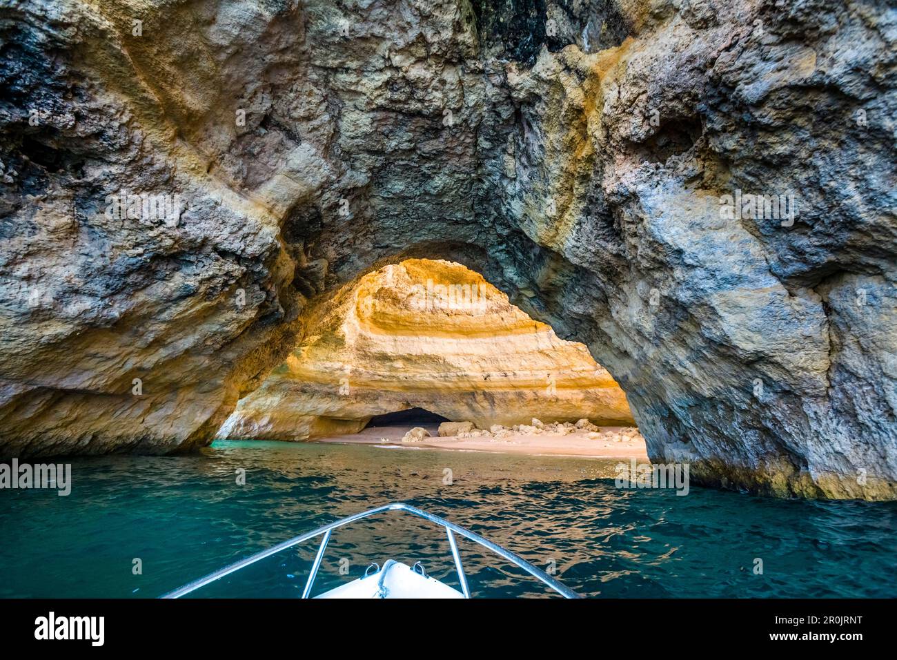 Boat trip to grotto O Algar, Algarve, Portugal Stock Photo - Alamy