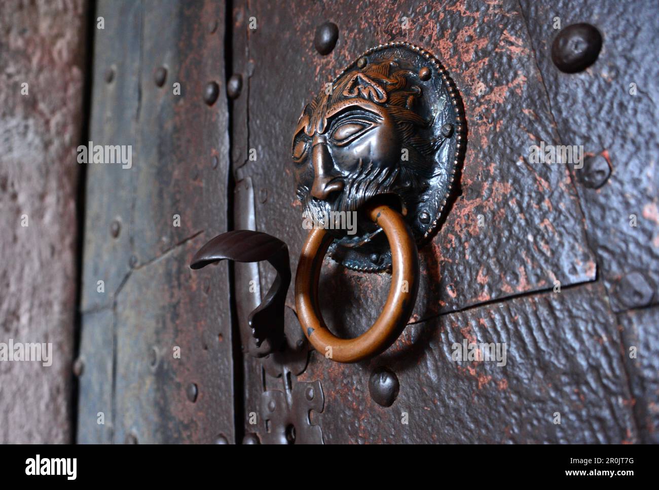 gate of the abbey church, Island of our lady, Chiem lake, Upper Bavaria ...