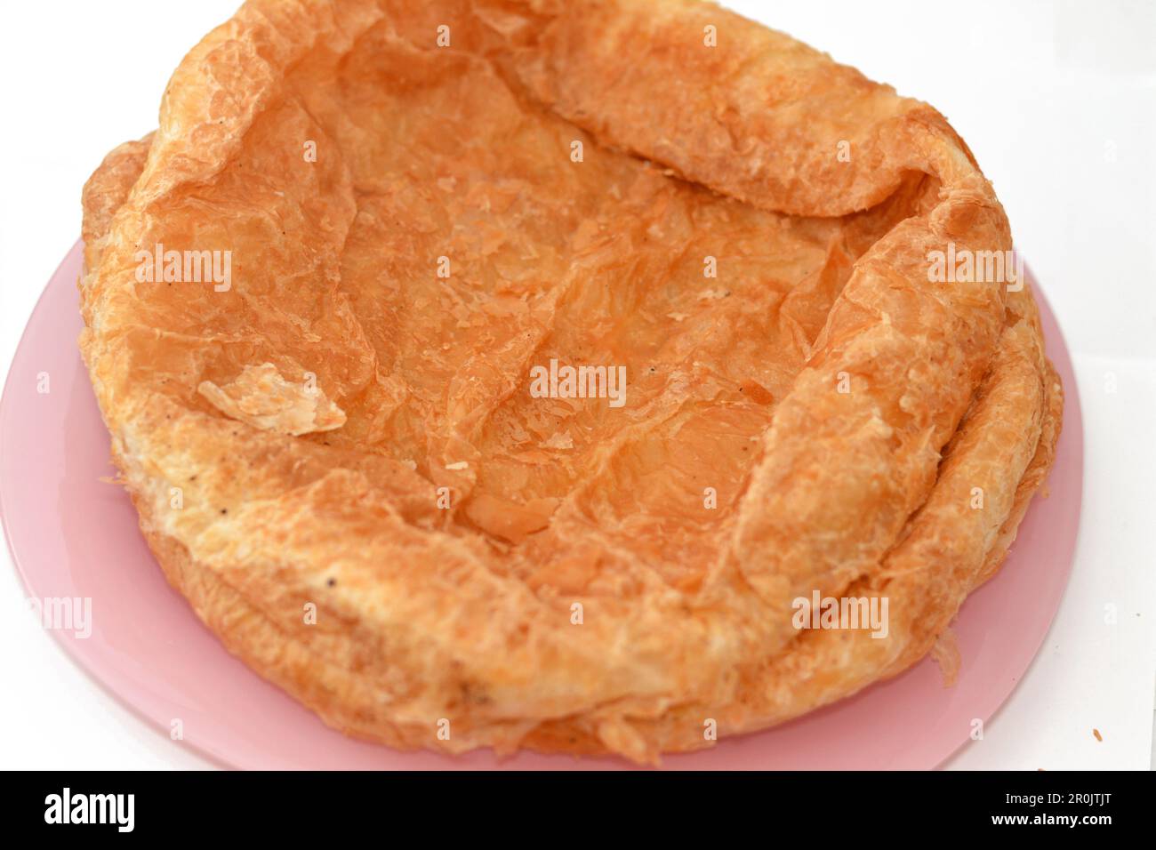 Egyptian Feteer meshaltet, layers upon layers of pastry dough with ...