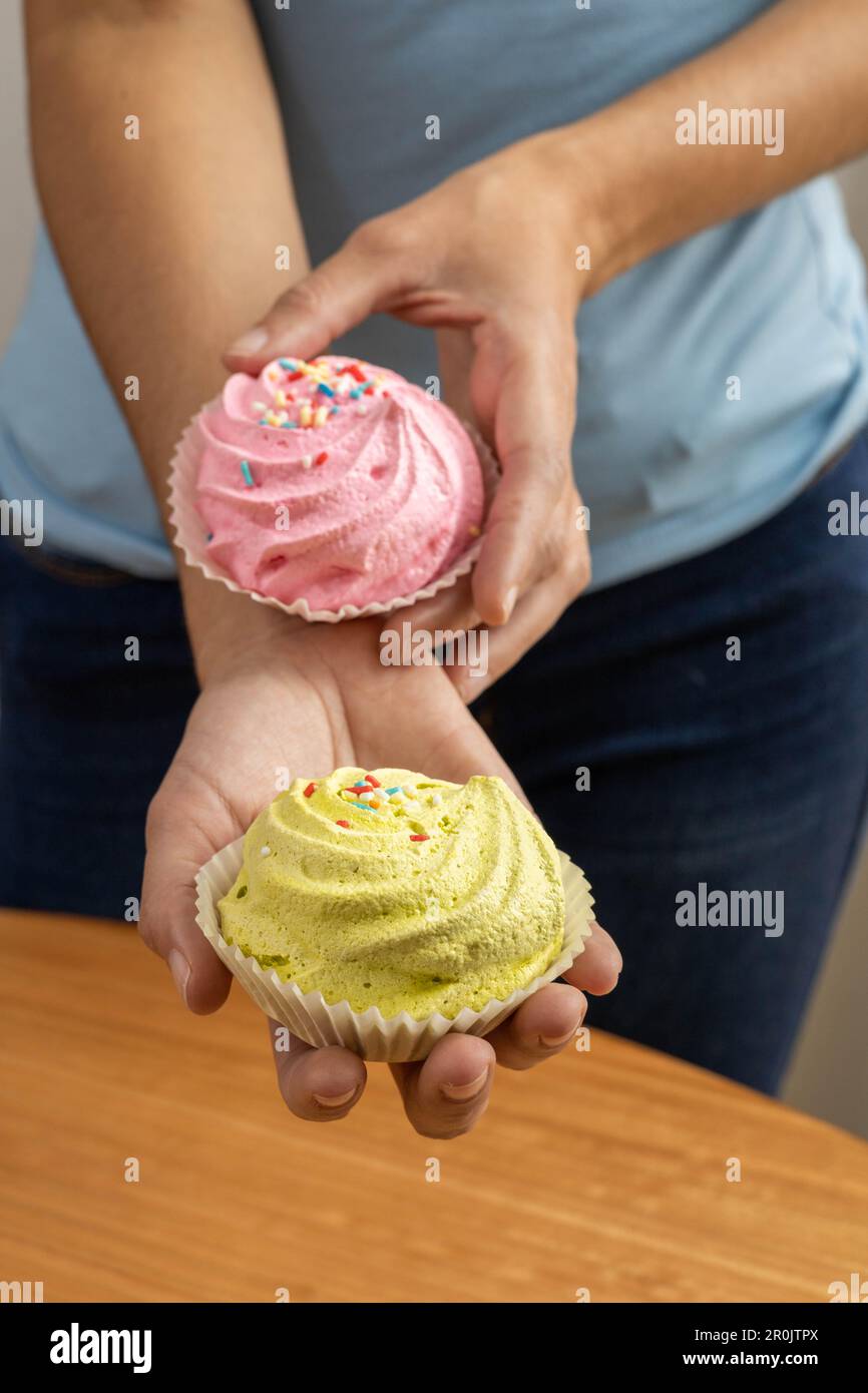 traditional and homemade sweets, colorful dessert decoration in studio ...