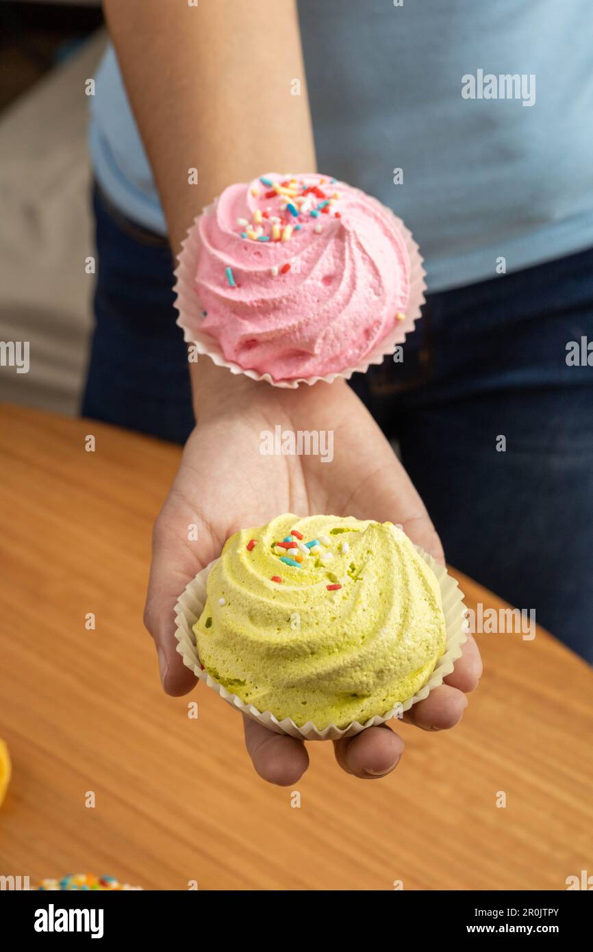 traditional and homemade desserts, colorful food decoration in studio ...