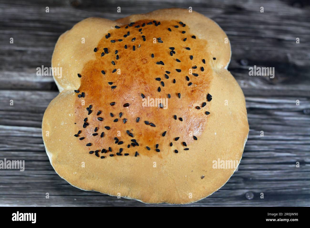 Egyptian Mahlab bread, puff thin, crispy and delicious with black seed ...