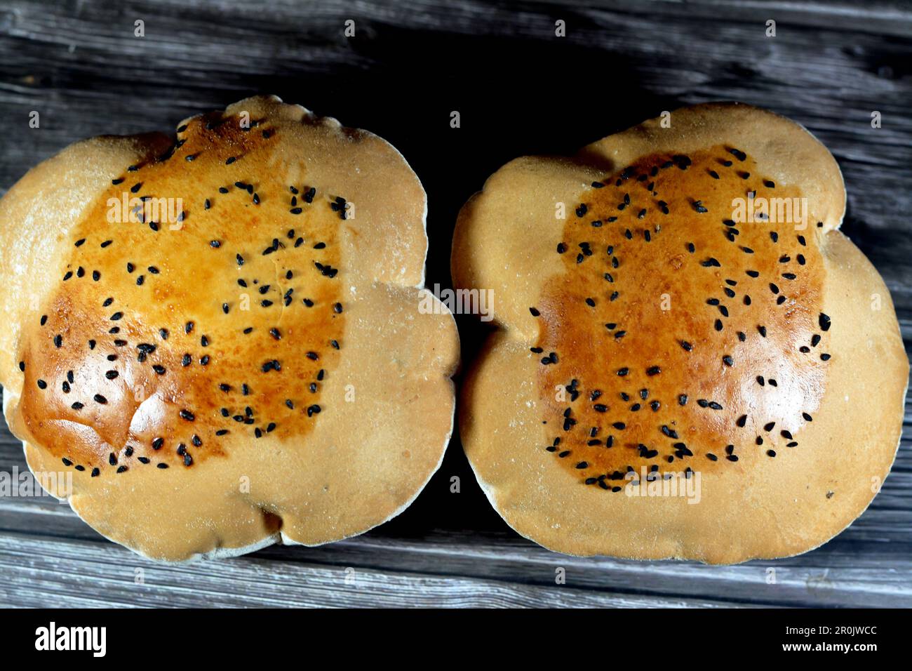 Egyptian Mahlab bread, puff thin, crispy and delicious with black seed ...