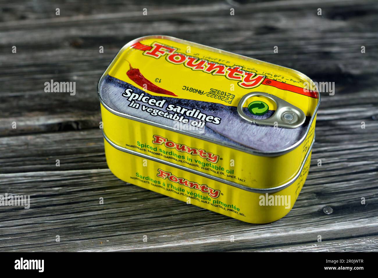 Cairo, Egypt, May 6 2023: Canned Founty spiced Moroccan Sardines in ...