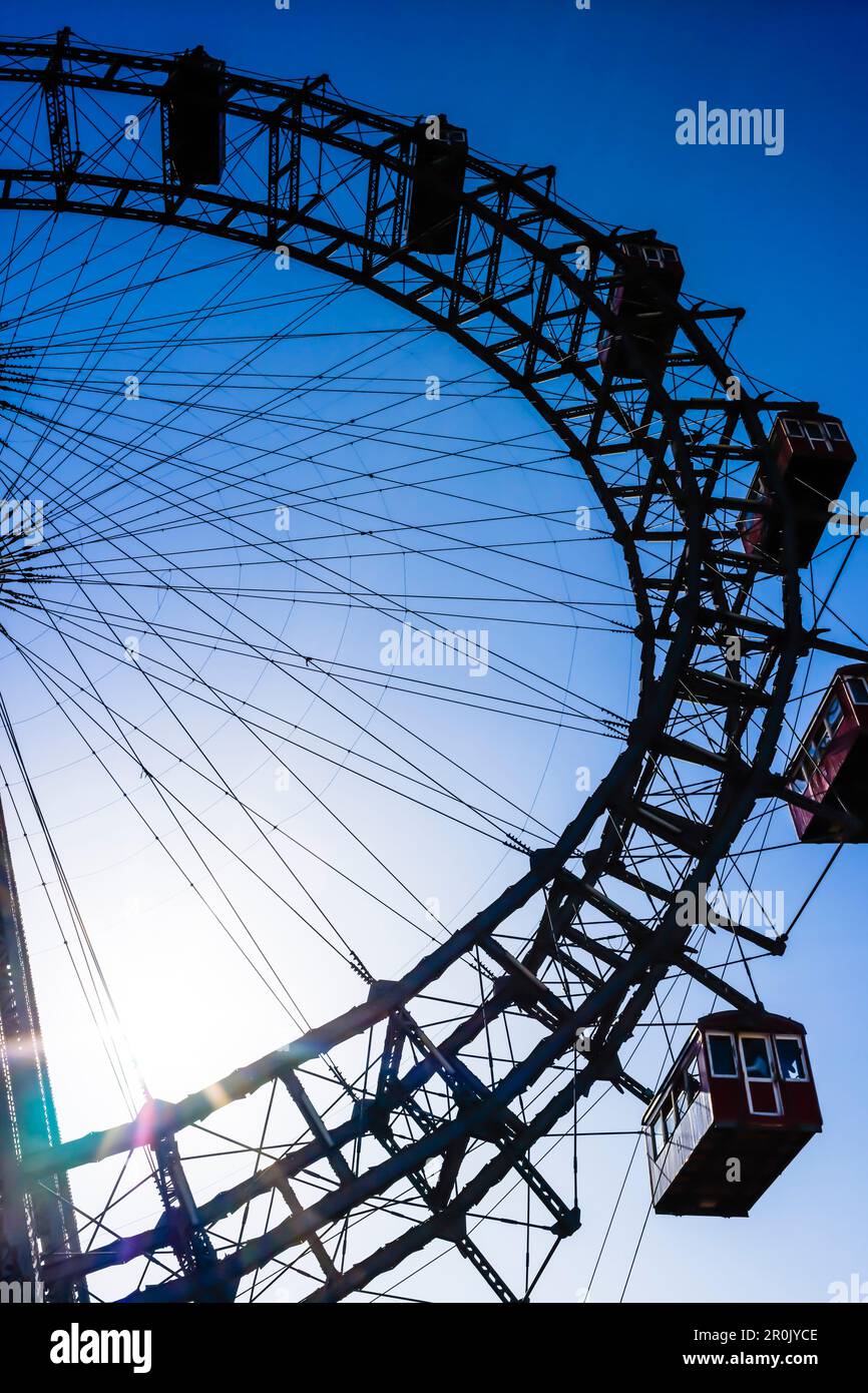 The Ferris wheel, big wheel in the Vienna Prater, Wiener Prater ...